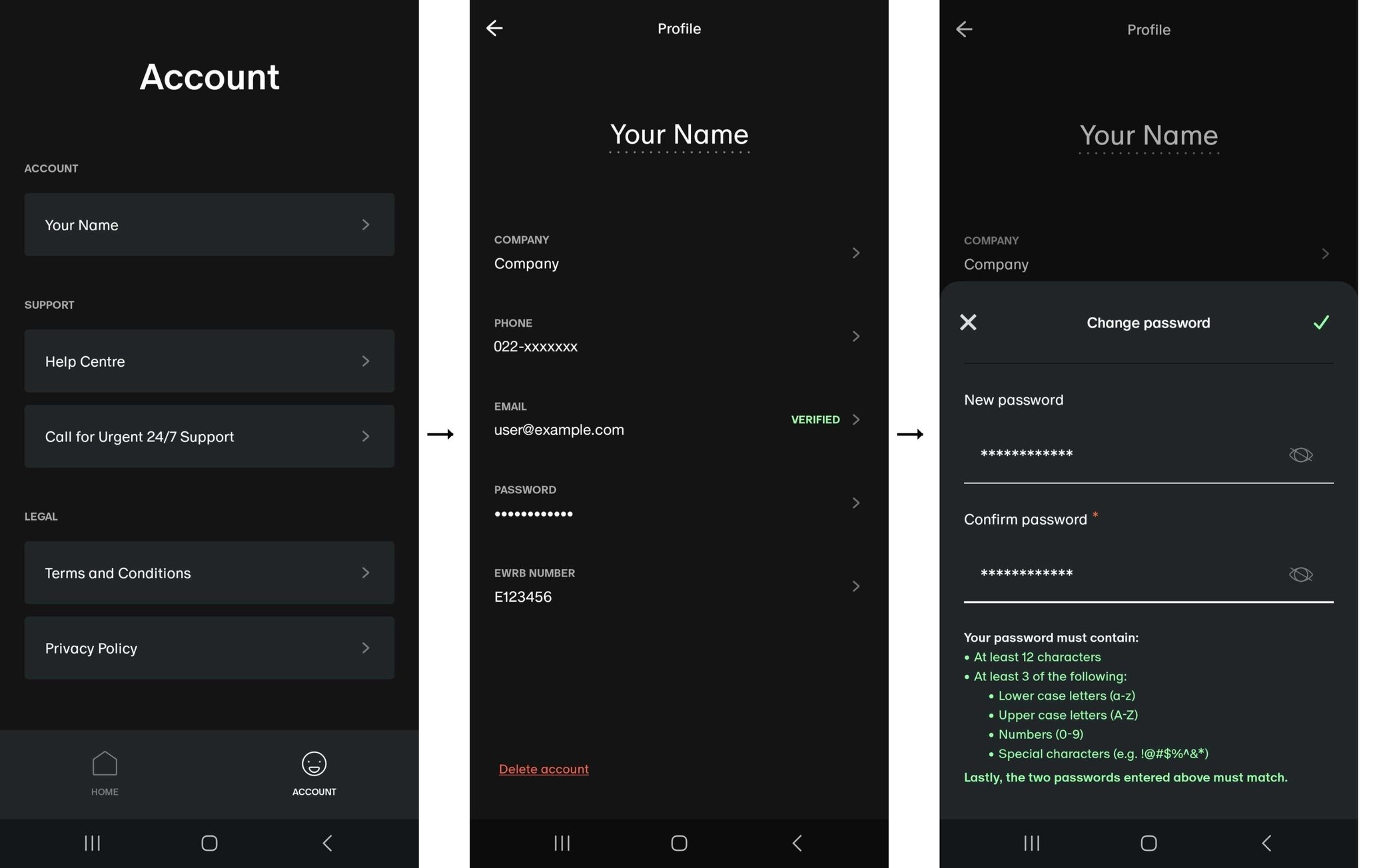 How do I reset my app password?