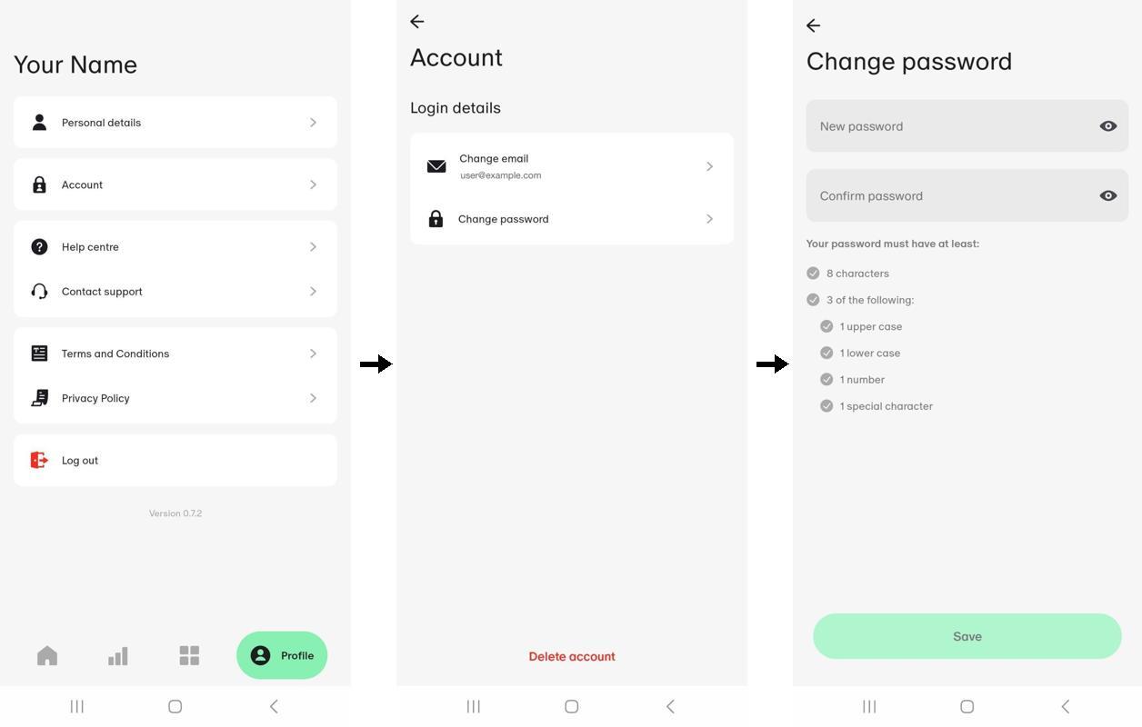 How do I reset my app password?